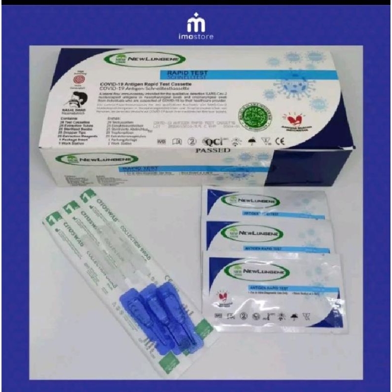 Jual alat rapid test antigen new lungene biru / alat swab mandiri ...