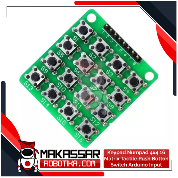 Jual Keypad Numpad 4x4 16 Matrix Tactile Push Button Switch Arduino 9742