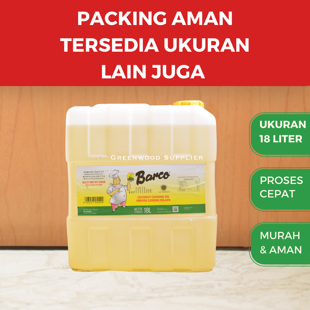 Jual Barco Minyak Goreng Kelapa / Coconut Oil - 18 Liter [SAMEDAY ...