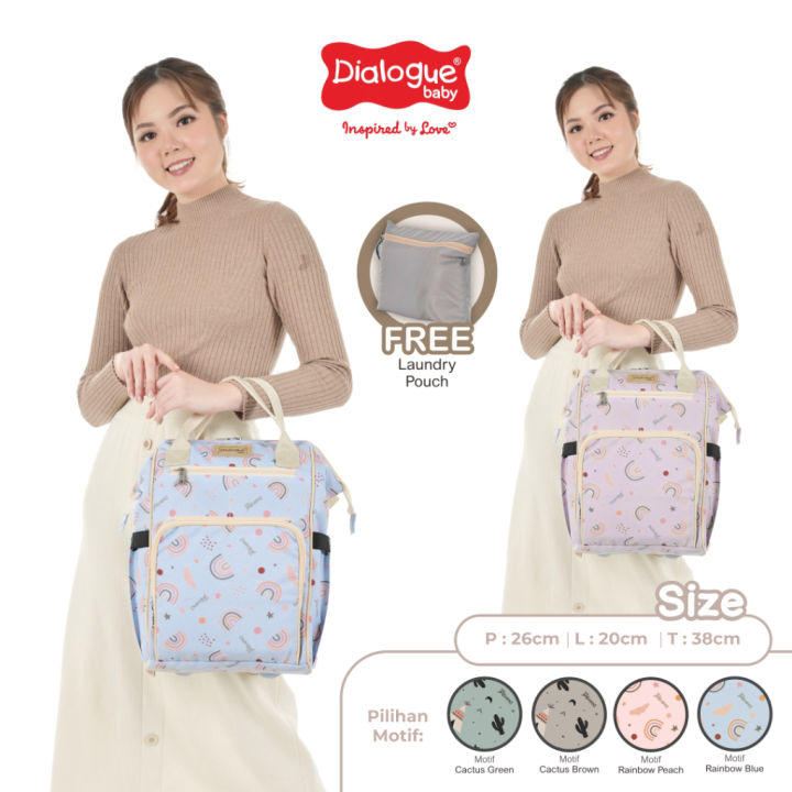 Jual DIALOGUE BABY DIAPER BAG 2in1 - HEAVEN SERIES (Large) | Shopee ...