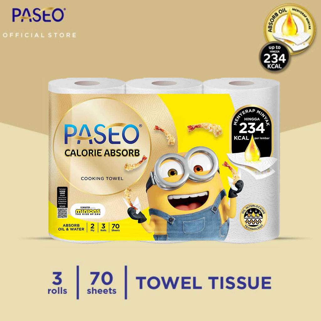 Jual Paseo Tissue Roll / Tissue Dapur / Tissue Gulung / Isi 3Rolls / 70 ...
