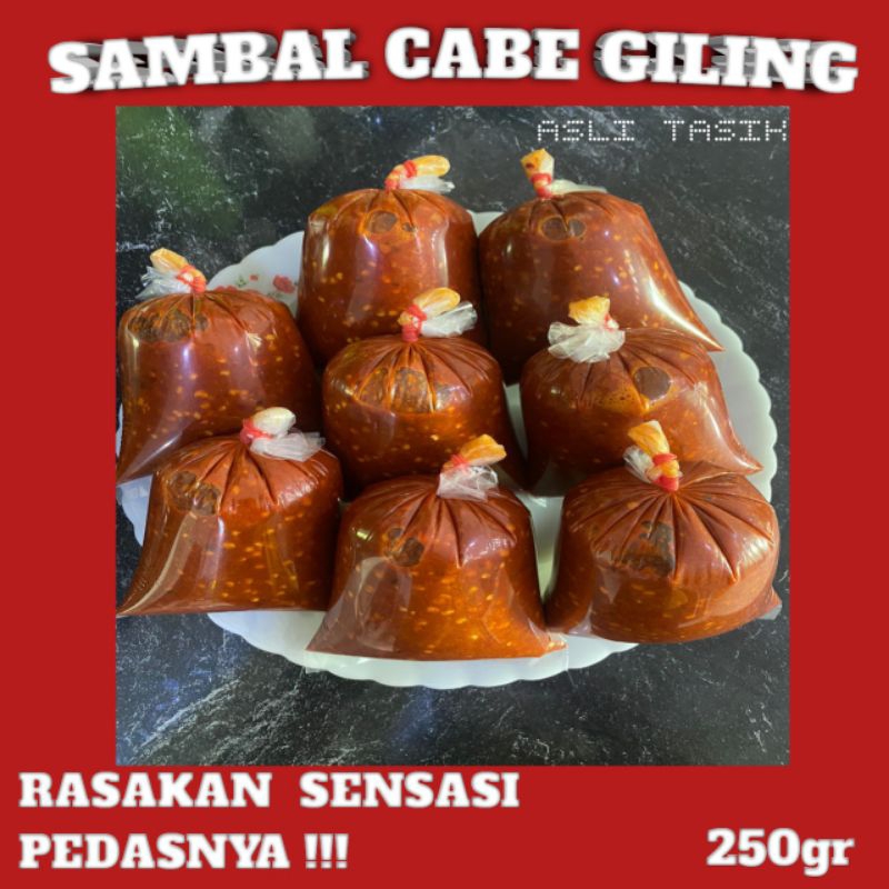 Jual SAMBAL CABE GILING SUPER PEDAS ASLI KHAS TASIK NO.1 | Shopee Indonesia