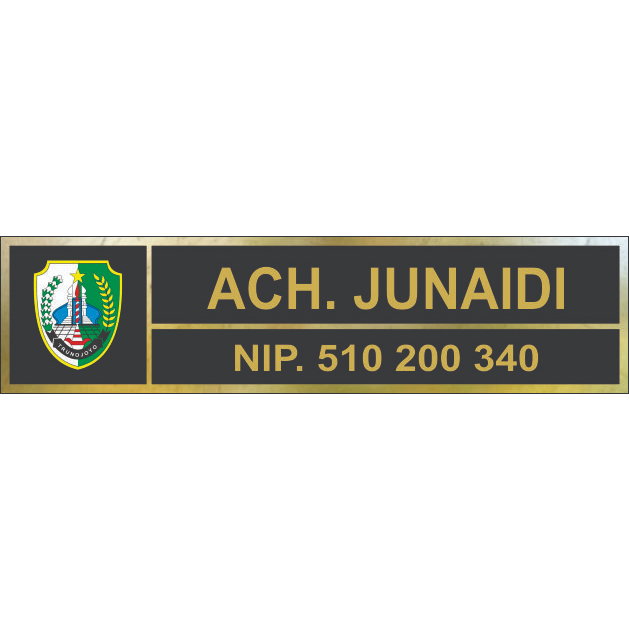Jual nama dada name tag papan nama cembung kuningan mika nametag ...