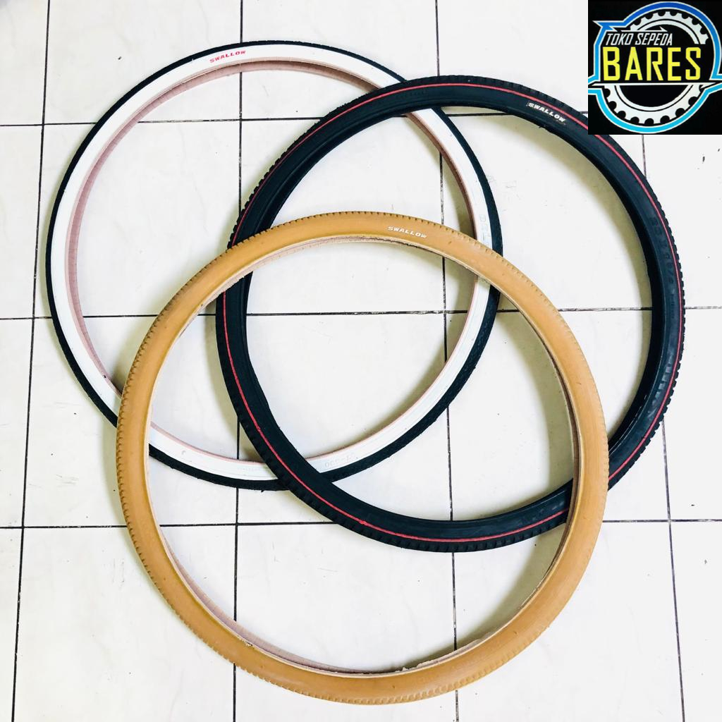 Jual Ban Luar Sepeda Jengki / Mini CTB Swallow 26 x 1 3/8 Hitam Lis Merah / Hitam Putih / Kuning ...