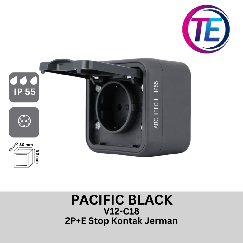 Jual ARCHITECH V12 SERIES PACIFIC Outdoor / saklar Stop Kontak V12 ...