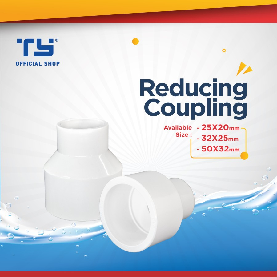 Jual TY Reducing Coupling / Reducer / Vlok sok Pipa Pipe U – PVC by 3 Pawns | Shopee Indonesia