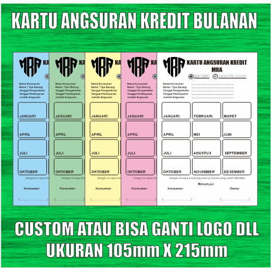 Jual KARTU ANGSURAN KREDIT BULANAN - Kartu angsuran kredit bulanan | Shopee Indonesia