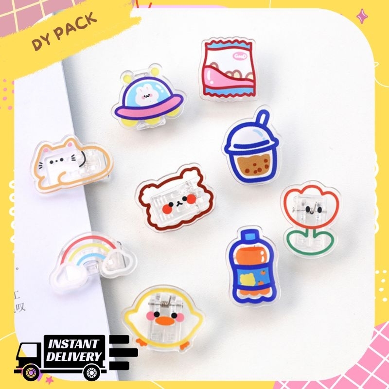 Jual DY PACK PENJEPIT KERTAS AKRILIK LUCU BENTUK UNIK/ PAPER CLIP ...