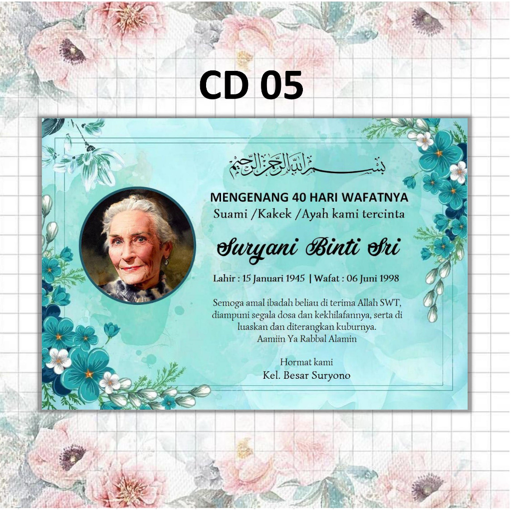 Jual STIKER TAHLILAN / MENGENANG WAFATNYA / HAUL / 40 HARI / 100 HARI ...