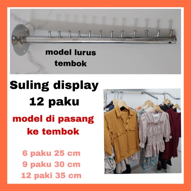 Jual Suling Display Gantungan MBS Pakaian Gantungan Baju Hanger Baju ...