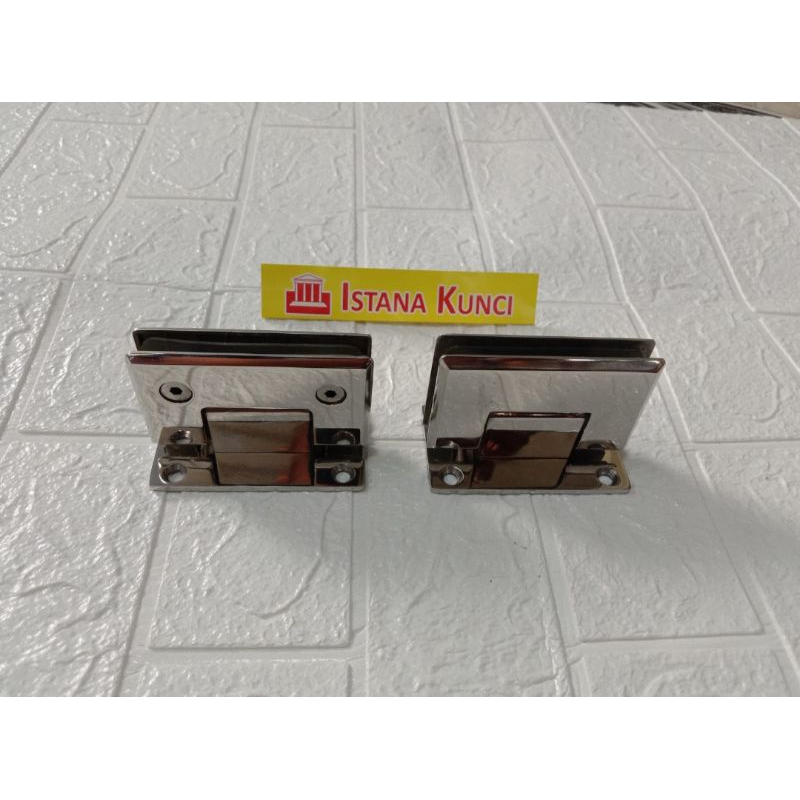 Jual ENGSEL PINTU KACA SHOWER HINGES GLASS TO WALL STEINLESS | Shopee ...