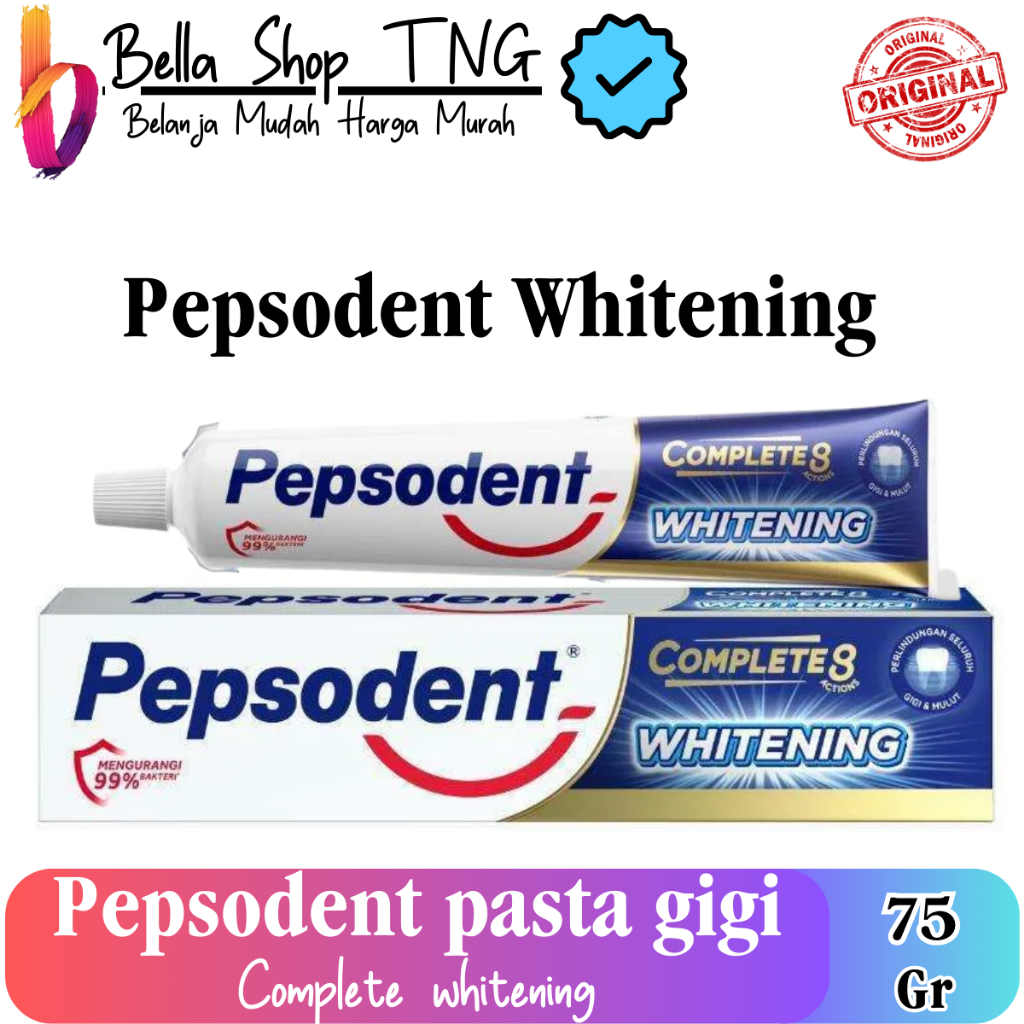 Jual Pepsodent Complete 8 Whitening Toothpaste Pasta Gigi 75 gr ...