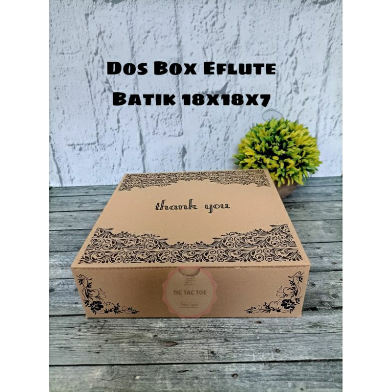 Jual E-Flute kotak hampers Box Parcel 18x18x7 Batik Thank You Non ...