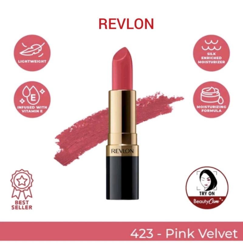 Jual REVLON SUPER LUSTROUS LIPSTICK 423 PINK VELVET | Shopee Indonesia