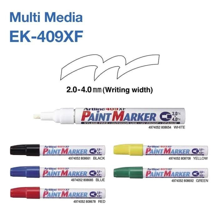 Jual Spidol Paint Marker Artline EK-409 (Spidol Cat) | Shopee Indonesia