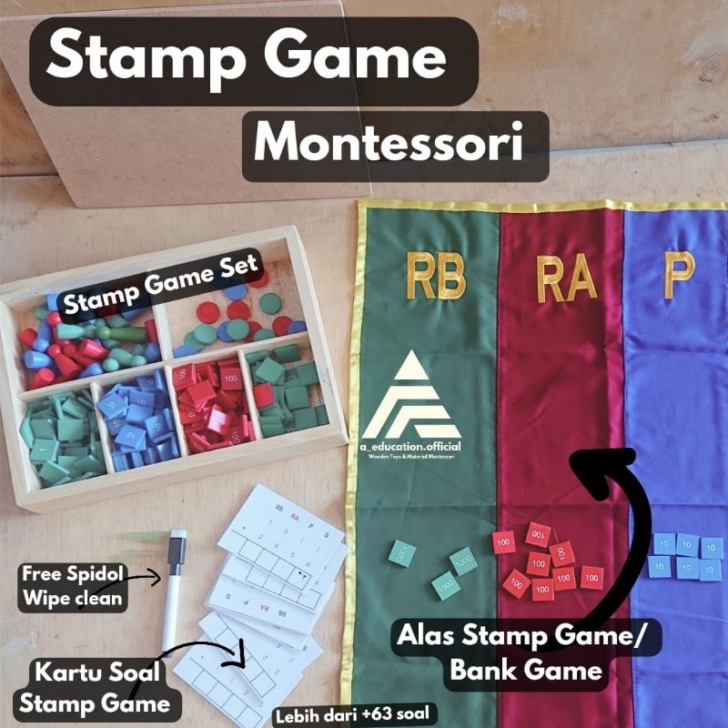 Jual Stamp Game Montessori A Education Montessori | Shopee Indonesia