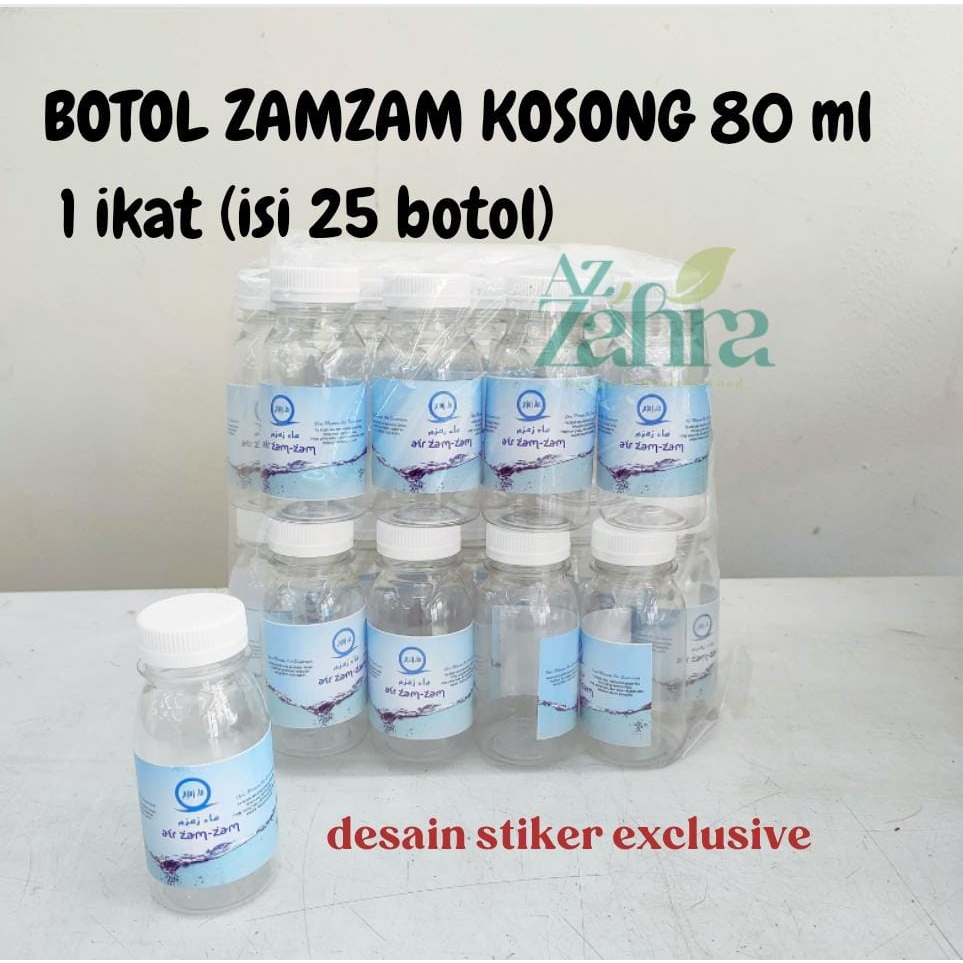 Jual Botol Air Zam zam Kosong UK 80/50ml Isi 25Pcs Souvenir Haji dan Umroh | Shopee Indonesia