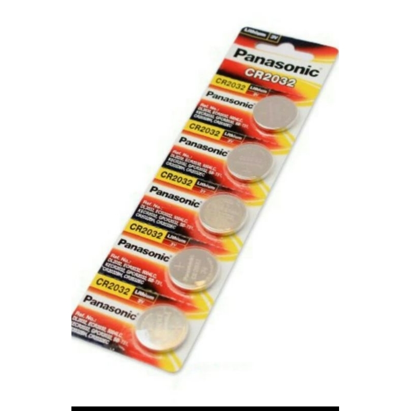 Jual Batrai cmos panasonic CR2032 isi 5 pcs 1 lembar original battery ...