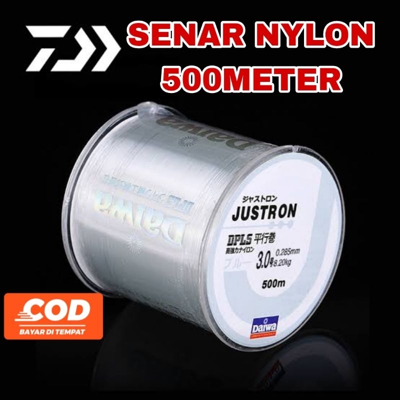 Jual SENAR 500 METER JUSTRON Senar Benang Tali Pancing Nylon - SENAR ...