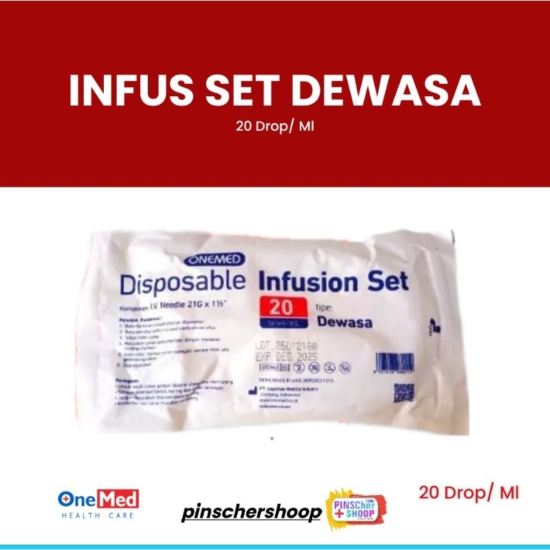 Jual Infuset OneMed Dewasa Selang Infusion Set Adult / Satuan | Shopee ...