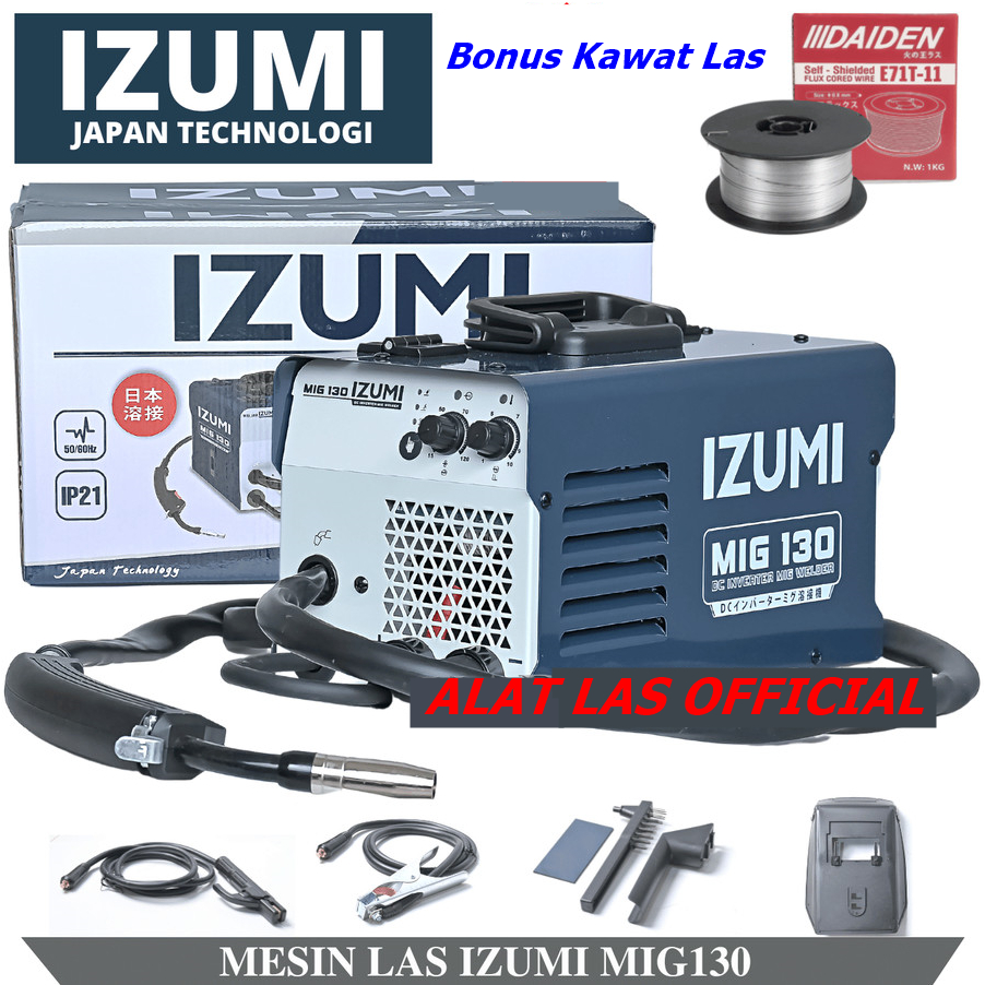 Jual Mesin Las Izumi MIG 130 Trafo Las Listrik Inverter MIG 130A | Shopee Indonesia