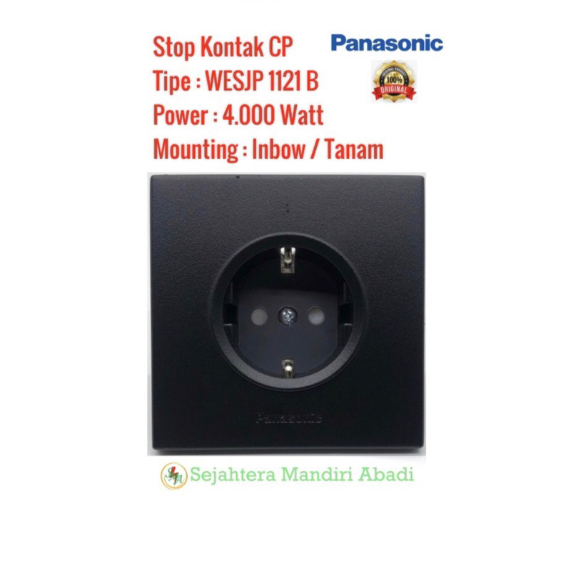 Jual Stop Kontak Panasonic CP Inbow Hitam WESJP-1121B Style-E | Shopee ...