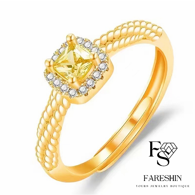 Jual Fareshin Cincin emas Wanita Pria Titanium Couple 1.0 Carat 5A ...