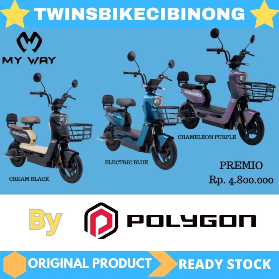 Jual Sepeda Listrik E bike My Way Batrai 13,3 AH Bikes BY POLYGON BIKE | Shopee Indonesia