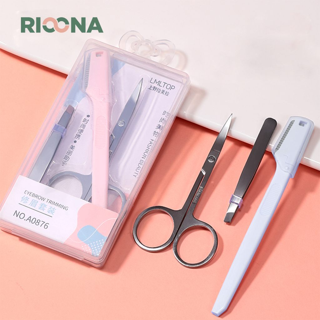 Jual Set 3in1 Pencukur Alis Gunting Alis Pinset Alis | Shopee Indonesia