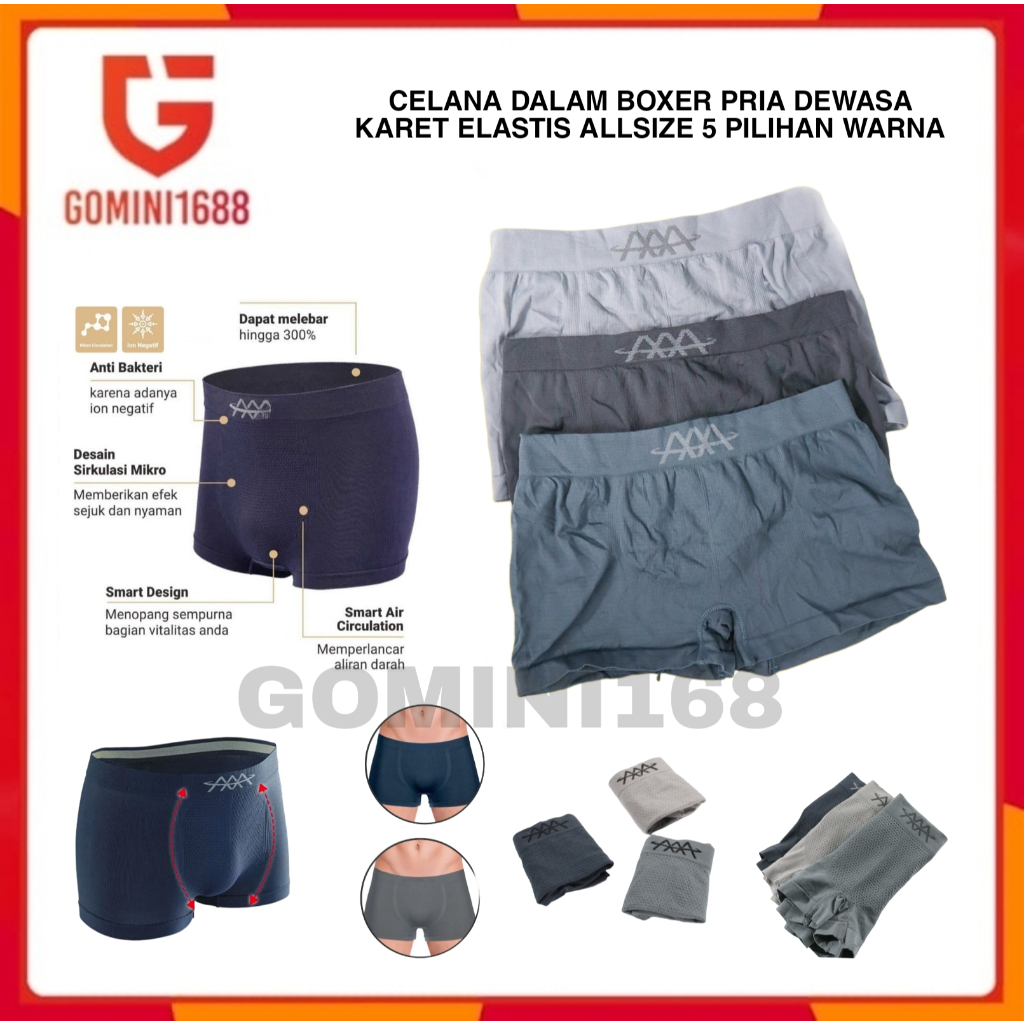 Jual Celana Dalam Boxer Pria Dewasa CD Murah Bahan Premium All Size 1 ...