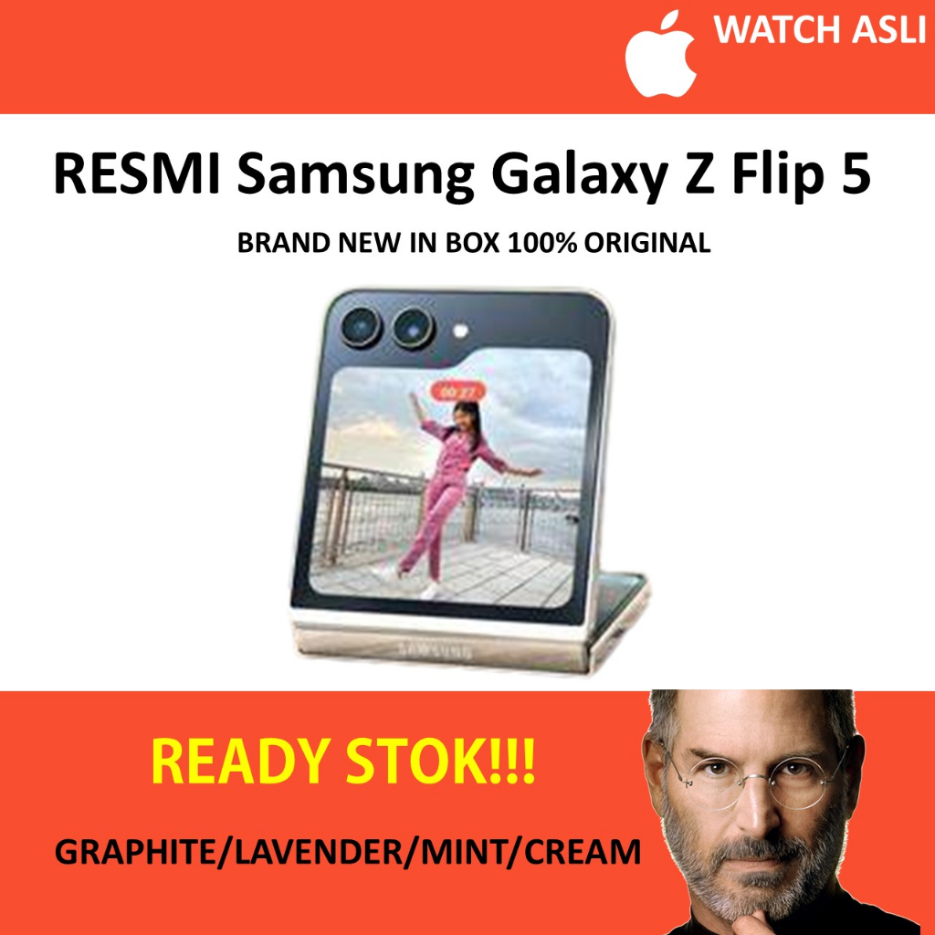 Jual RESMI Samsung Galaxy Z Flip 5 5G 256GB 512GB Mint Graphite Cream ...