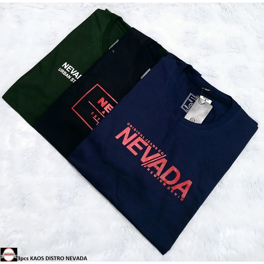 Jual PAKET PROMO 3pcs 100k KAOS NEVADA PRIA dan WANITA | Kaos Distro ... Jual PAKET PROMO 3pcs 100k KAOS NEVADA PRIA dan WANITA | Kaos Distro ...