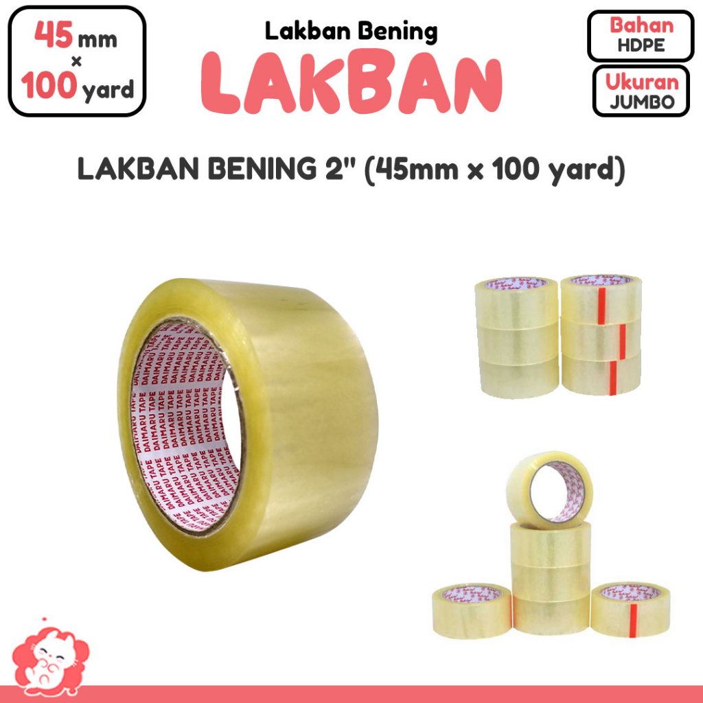 Jual LAKBAN BENING 2" (45mm x 100 yard) | Shopee Indonesia