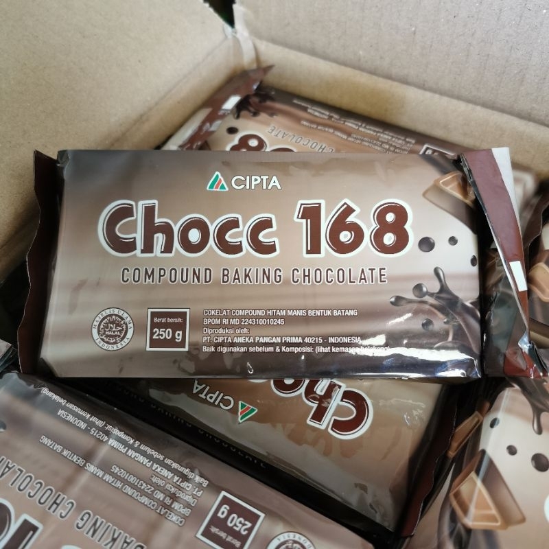Jual 250gr Coklat Batang Chocc 168 | Dark Chocolate Compound | Shopee ...