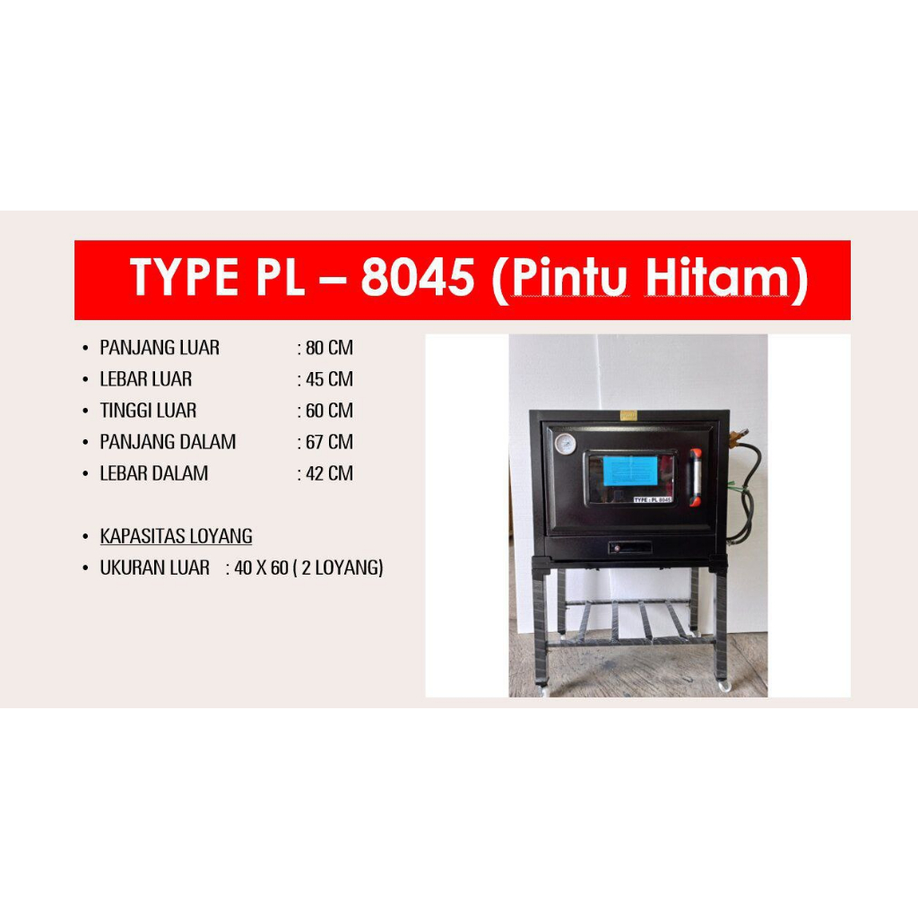 Jual Oven Gas Roda Mas PL-8045 (Pintu Hitam) | Shopee Indonesia