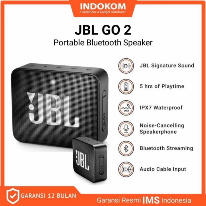 Jual JBL GO 2 Portable Speaker Bluetooth - Garansi RESMI IMS 1 Thn JBL Go2 | Shopee Indonesia