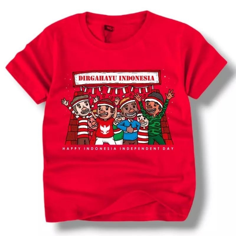 Jual BAJU KAOS ANAK TEMA KEMERDEKAAN 17 AGUSTUS HUT RI BENDERA MERAH PUTIH MERDEKA / KAOS DISTRO ...
