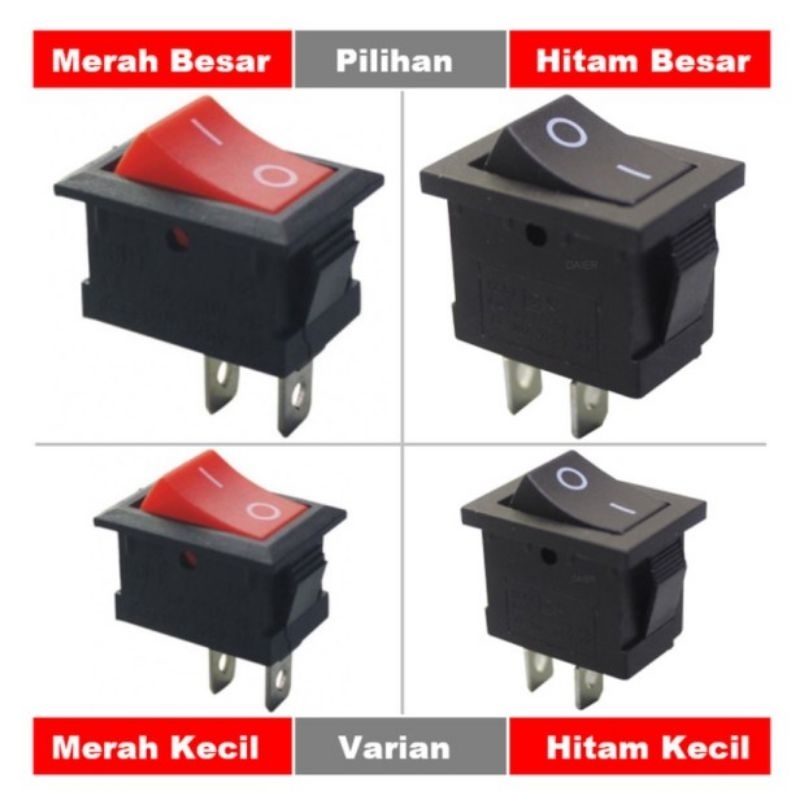 Jual Saklar On Off Kotak HITAM Saklar Rahasia 2 Pin Kaki Motor Mobil ...