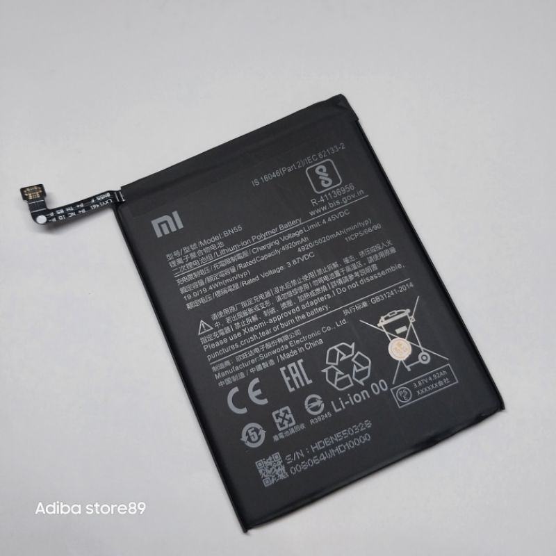 Jual Baterai Batre Xiaomi Redmi Note 9S BN55 Original Battery hp ...