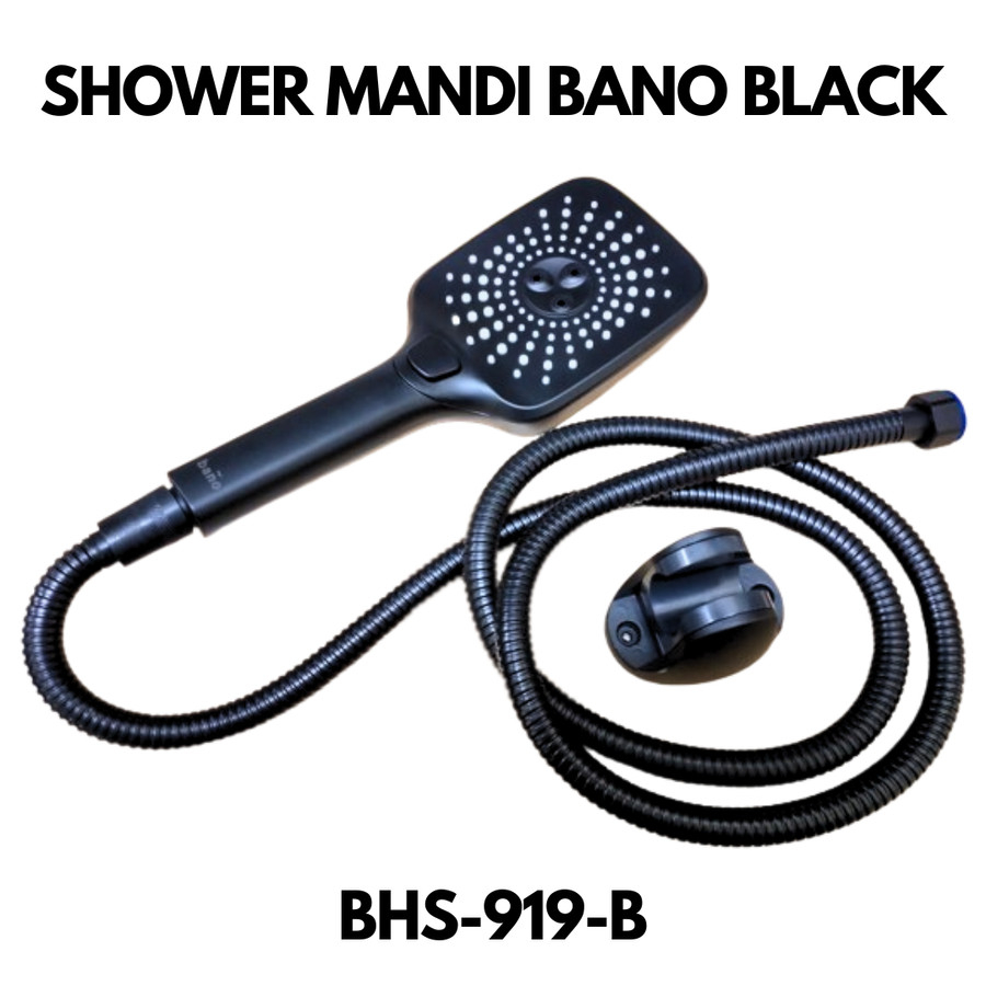 Jual MTG-Hand Shower Set Black / Sower Mandi Bano BHS-919 Kotak 4 Eyes ...