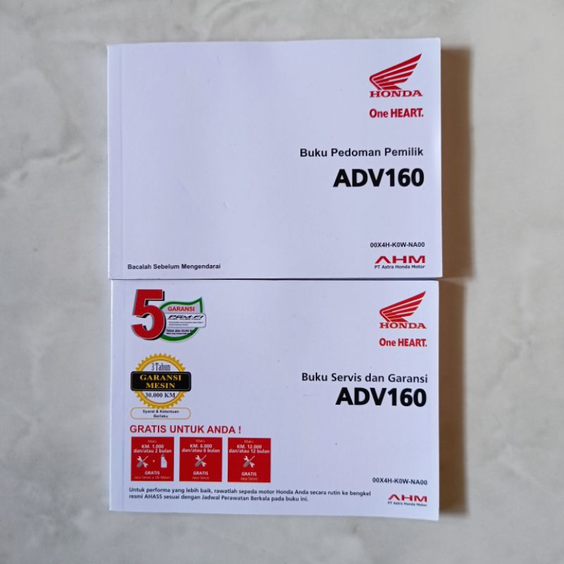 Jual Buku pedoman pemilik/Buku servis dan garansi/Manual Book Honda ADV 160 ADV160 K0W K0WL 2022 ...