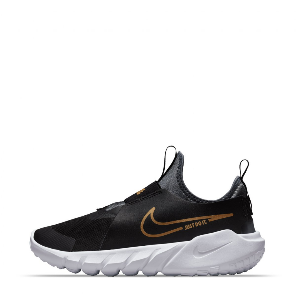 Jual N*KE FLEX RUNNER 2 BLACK WHITE SWOSH GOLD | Shopee Indonesia
