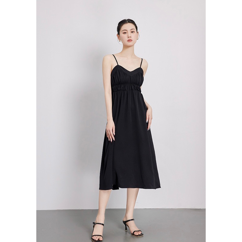 Jual Kevvi - Gina Korean Dress in Black | Dress Wanita Tangan Buntung ...