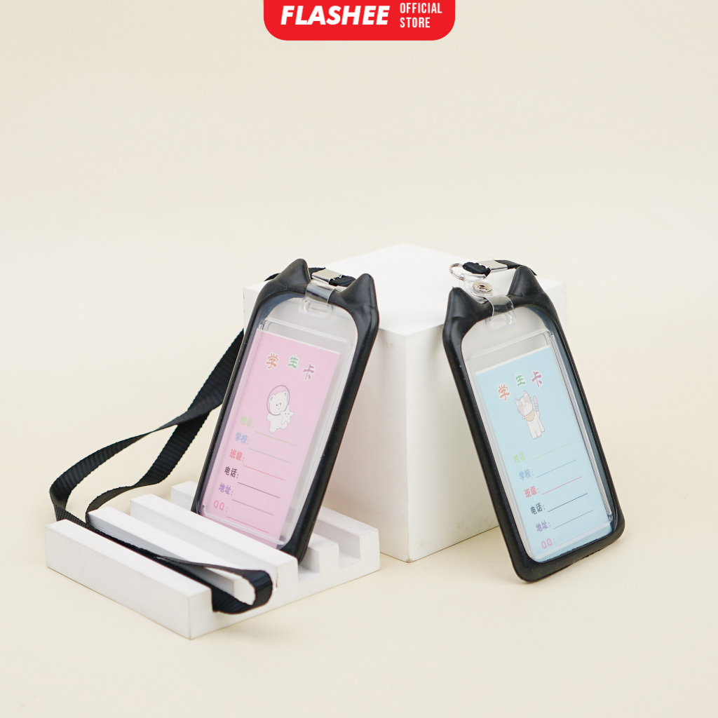 Jual Flashee Lanyard ID Card Motif Kawai Kucing Lucu Flashee ID Card ...