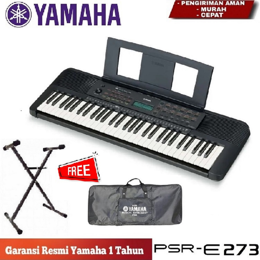 Jual Keyboard Piano Yamaha PSR-E273 / PSR E273 Paket Tas & Stand ...