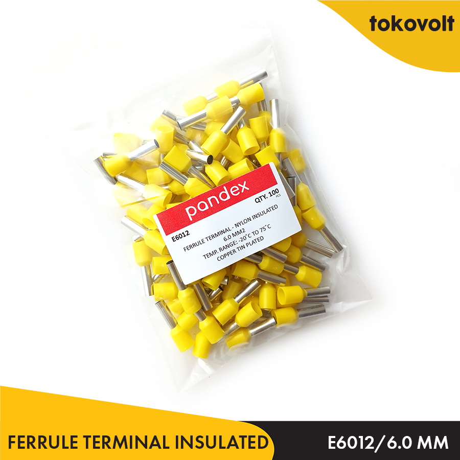 Jual Pandex Ferrule Terminal 6.0 mm - 16 mm / Skun Ferrule / Skun ...