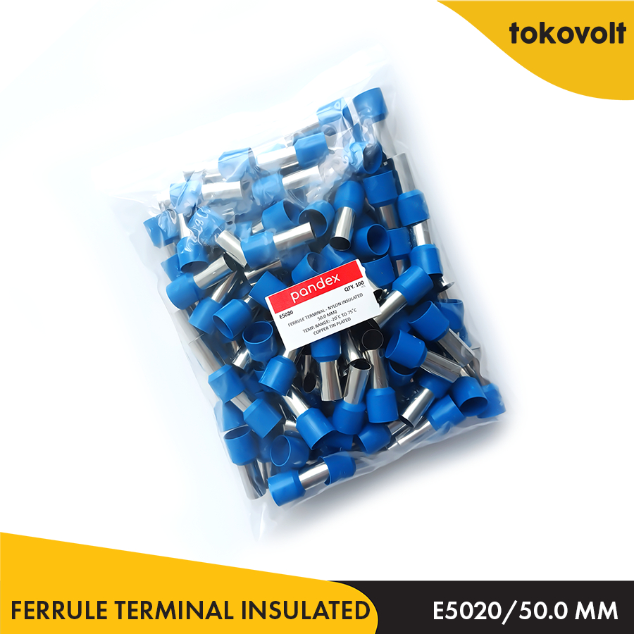 Jual Pandex Ferrule Terminal 50 mm E5020 / Skun Ferrule / Skun | Shopee ...