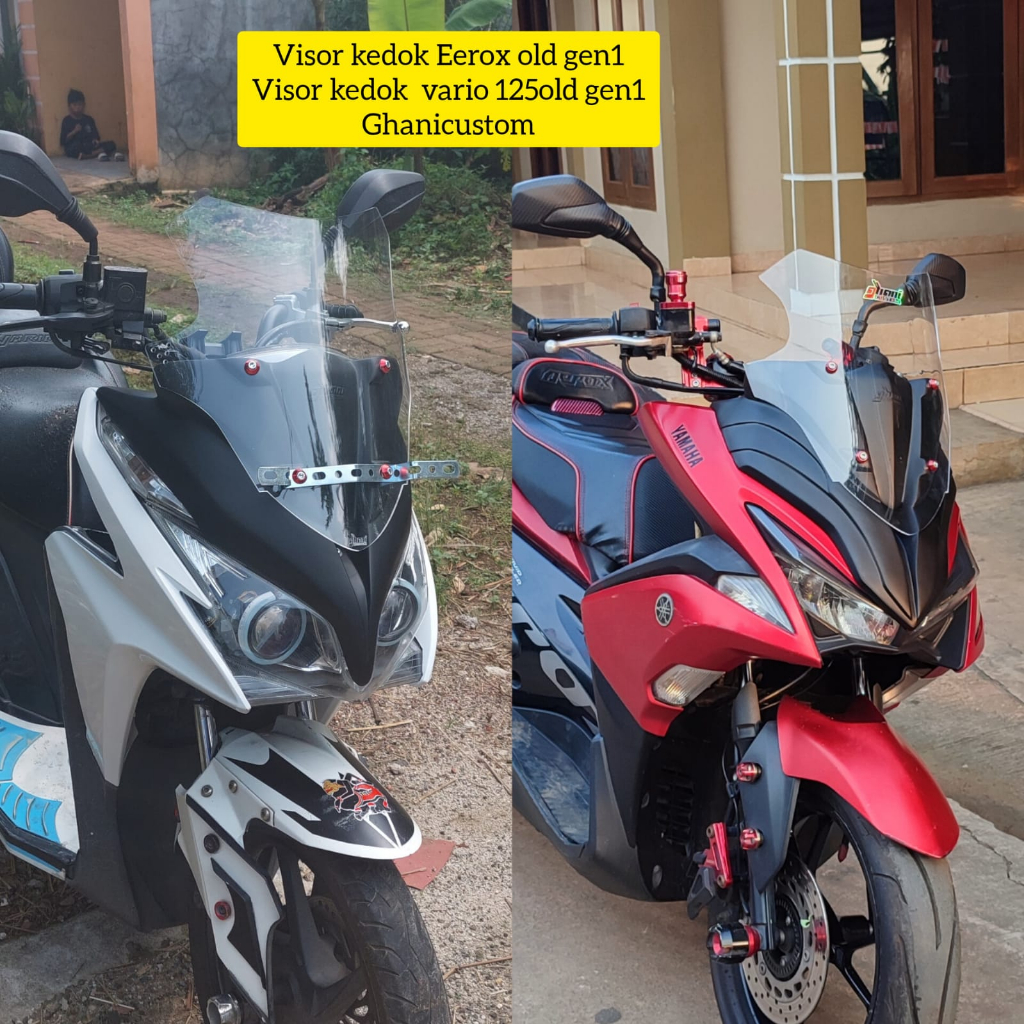 Jual Visor Kedok gen 1 GhaniCustom aerox old dan vario 125 | Shopee ...