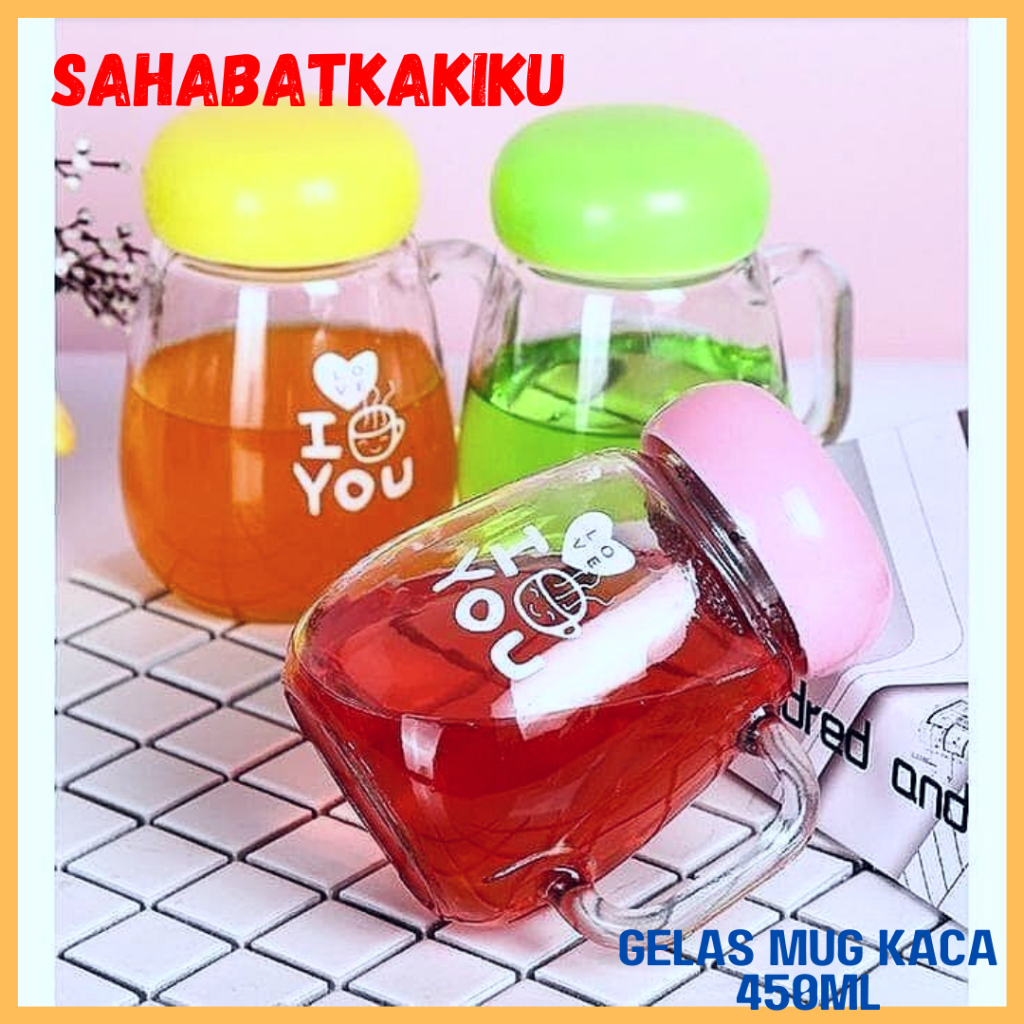 Jual Gelas Kaca 450ML / Mug Botol Kaca Wooden 450ml / Gelas Kaca 450ml ...