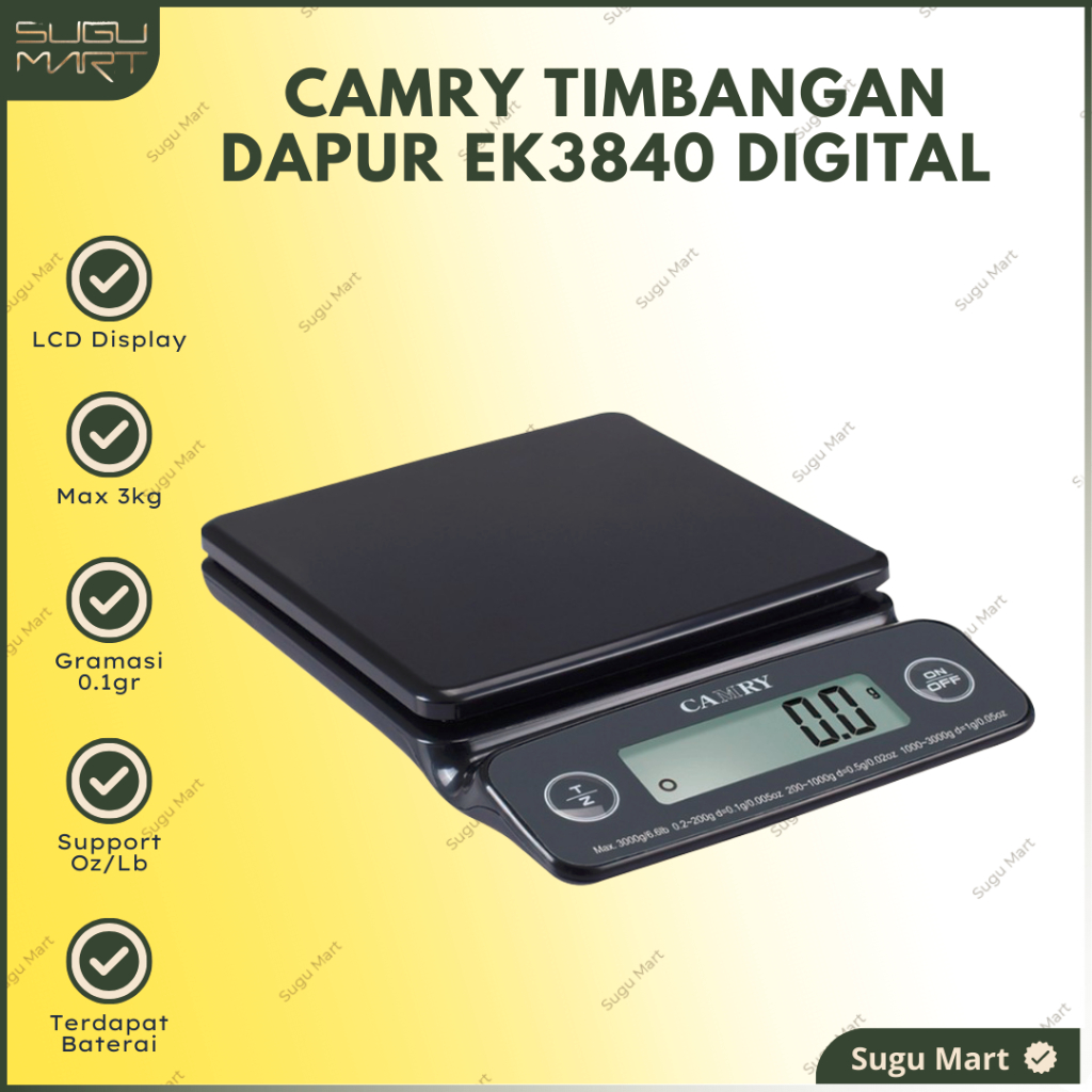 Jual Timbangan Dapur Digital Camry EK3840 | Camry Digital Scale ...